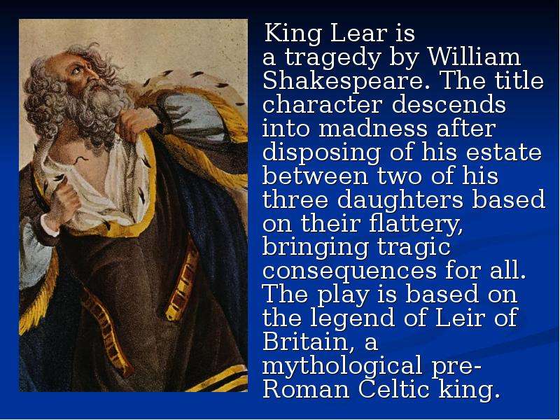 Презентация к уроку английского языка "William Shakespeare The Tragedy ...